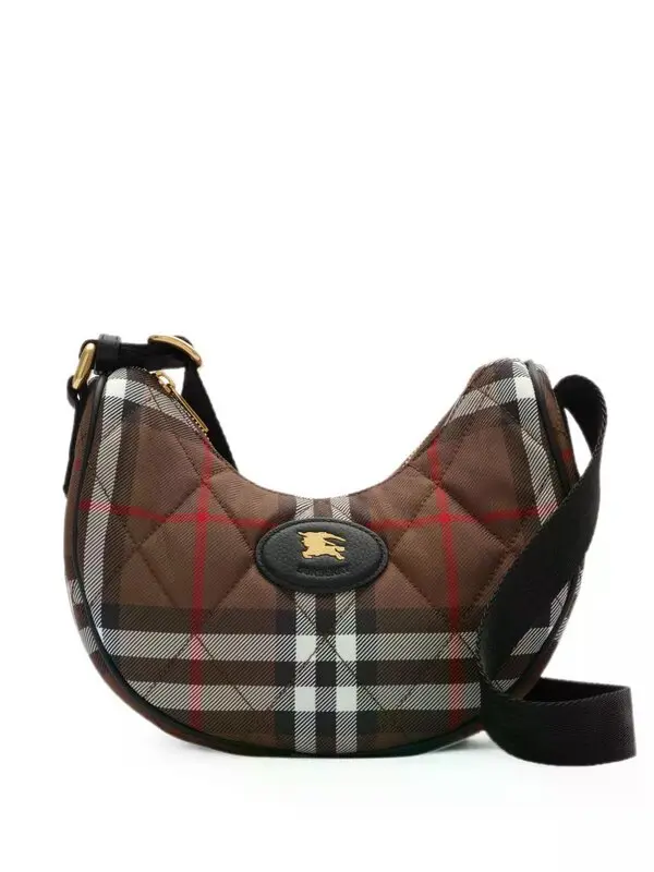 Burberry Quilted Horseshoe Crossbody Bag - Brown