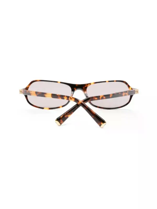 Miu Miu Tortoiseshell-effect Rectangle-frame Sunglasses