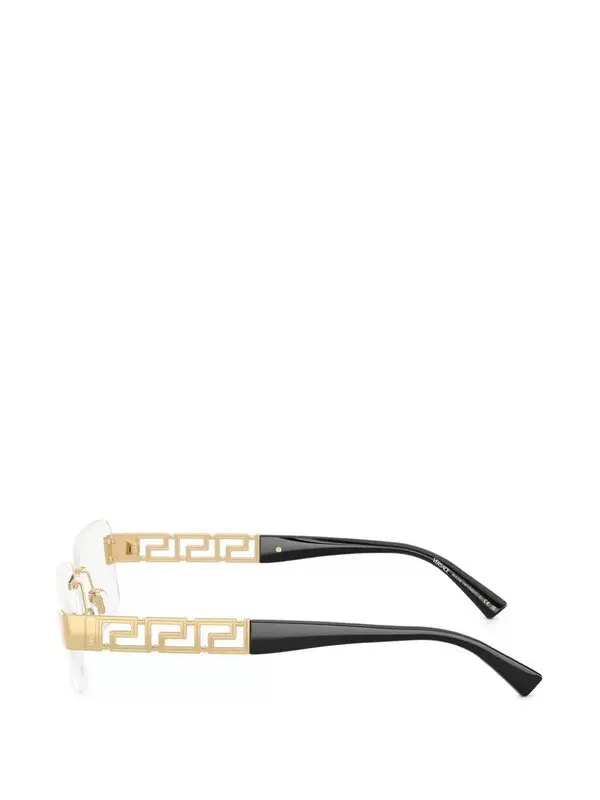 Versace Greca Detail Rectangle-frame Eyeglasses
