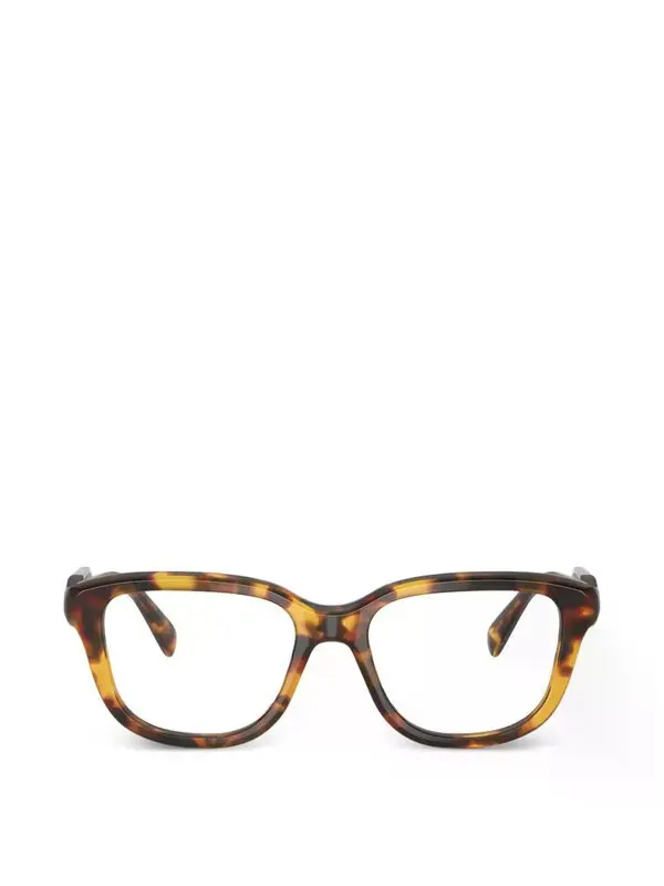 Miu Miu Geometric Frame Eyeglasses - Brown