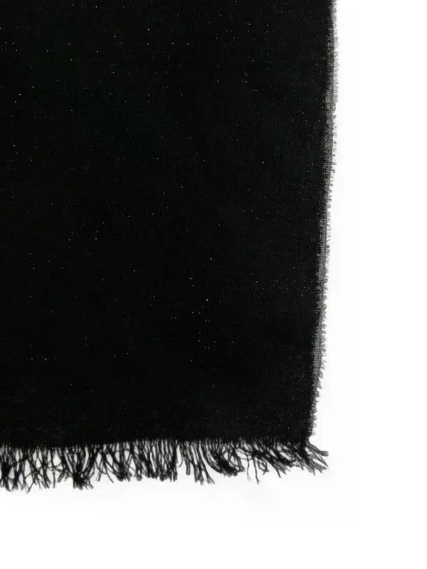 D'ANIELLO Shimmer-effect Frayed Scarf