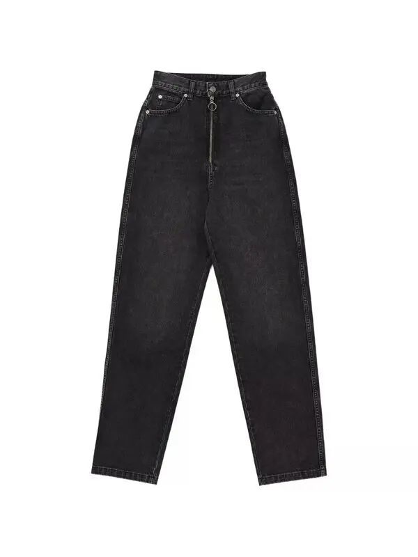 FRAME Exposed Zip Faded Jeans - Black