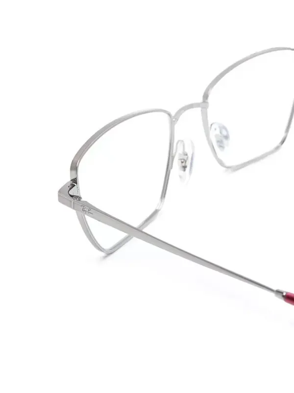 Ray-ban Geometric Frame Eyeglasses - Silver