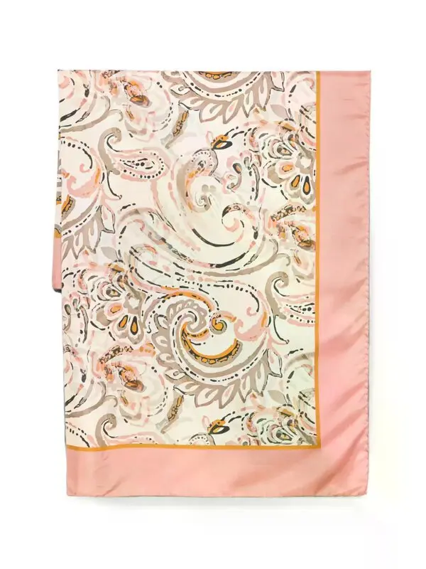 D'ANIELLO Paisley-print Scarf - Neutrals