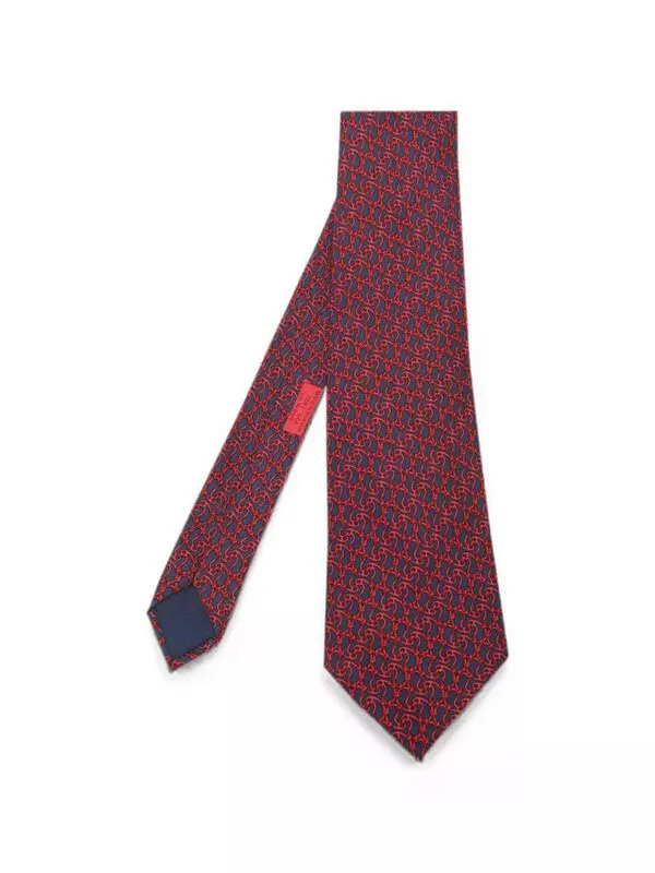 Hermès Patterned Silk Tie