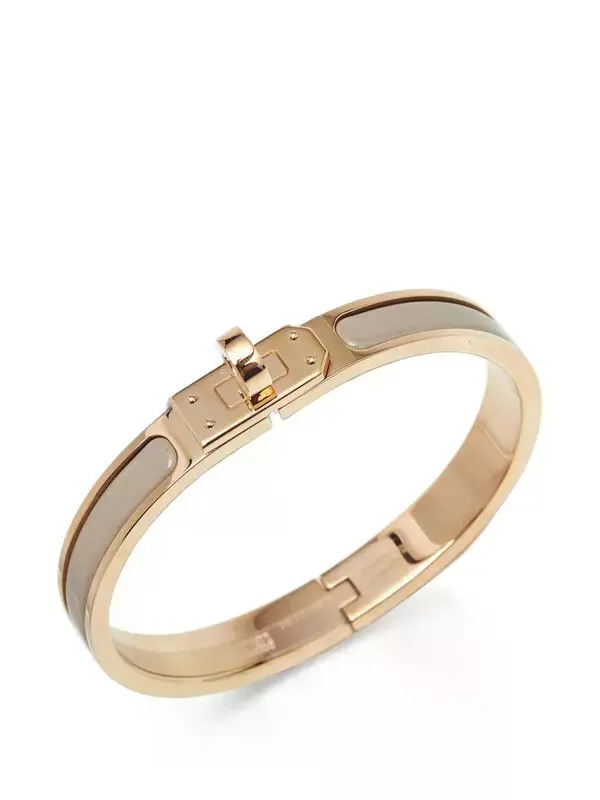 Hermès Rose -tone Enamel Mini Clic Kelly Bracelet