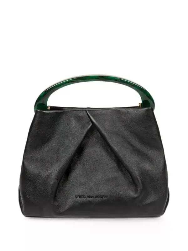 Dries Van Noten Small Pleated Leather Bag