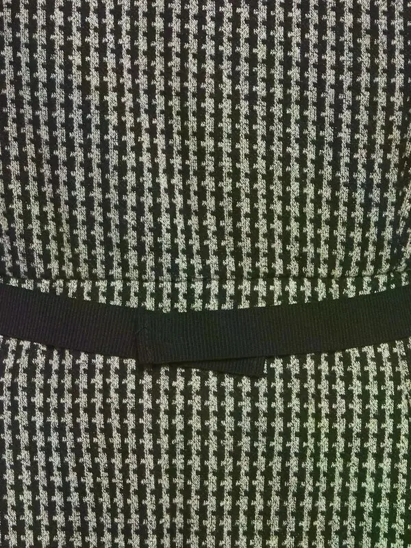 Max Mara Belted Houndstooth Midi Dress - Black