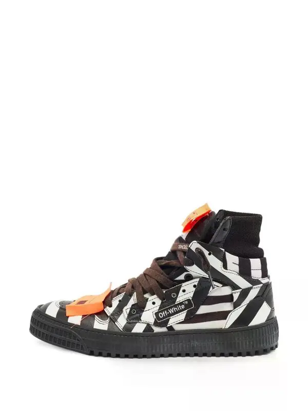 Off-White Off Court Striped High Top Sneakers