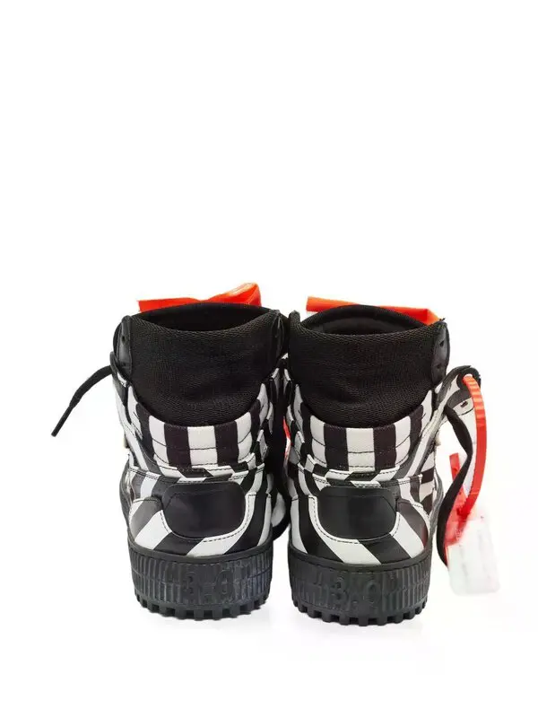 Off-White Off Court Striped High Top Sneakers