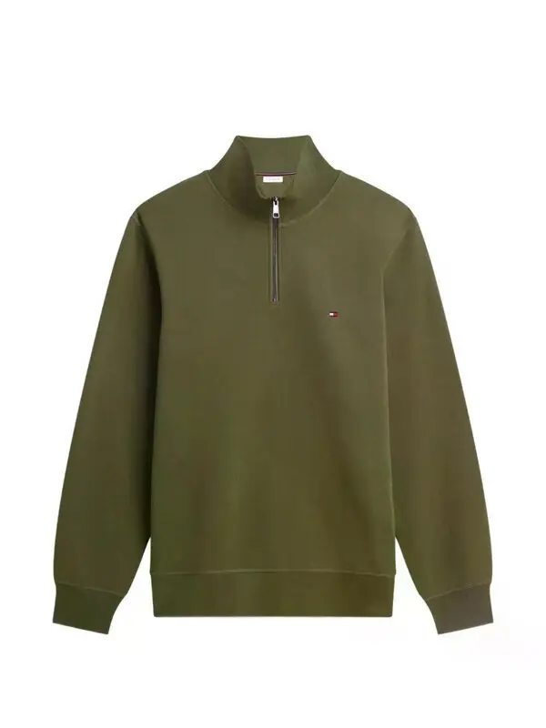 Tommy Hilfiger Quarter-zip Logo-embroidered Sweater