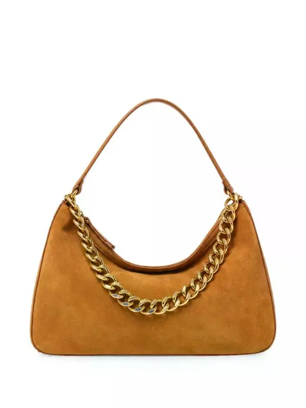 TWINSET Liliane Medium Suede Bag - Brown