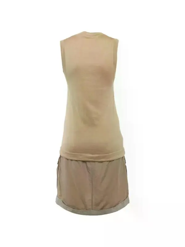 Brunello Cucinelli Sleeveless Knit Dress With Drawstring Waist