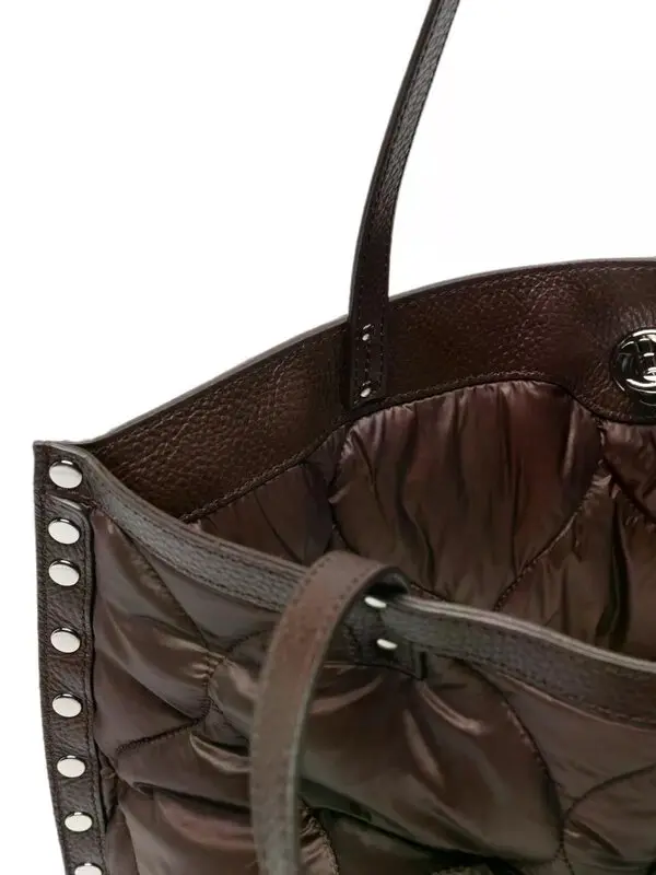 ZANELLATO A' Spasso Quilted Stud-embellished Tote Bag
