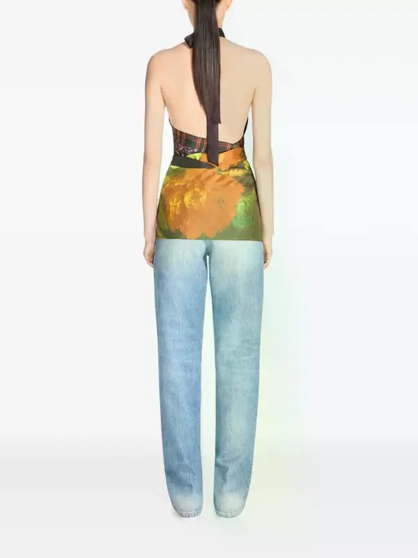 Dries Van Noten Silk Foulard Wrap Top - Black