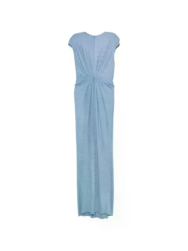 ALESSANDRO LEGORA Draped V-neck Maxi Dress