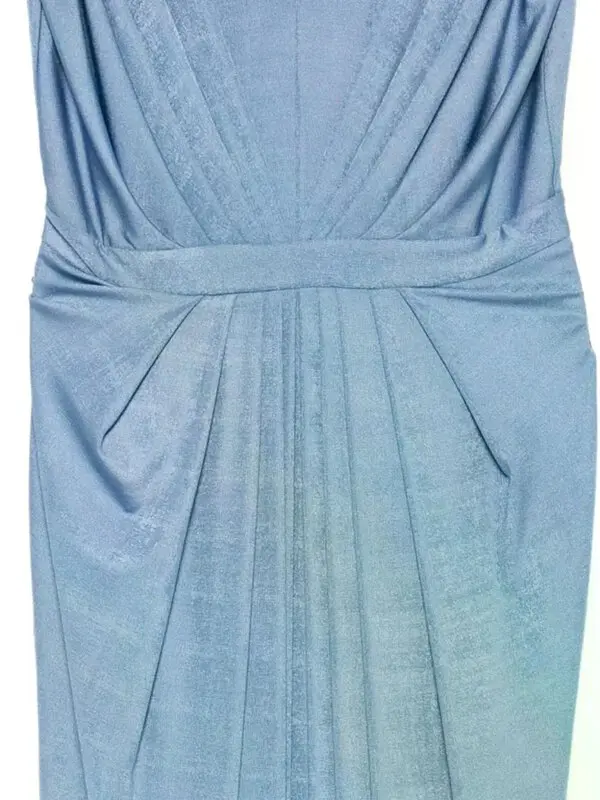 ALESSANDRO LEGORA Draped V-neck Maxi Dress