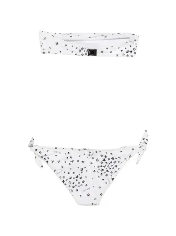 JIMMY CHOO Star Print Bandeau Bikini