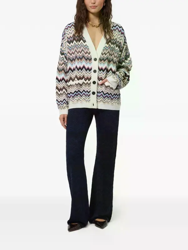 Missoni Zigzag Knit V-neck Cardigan