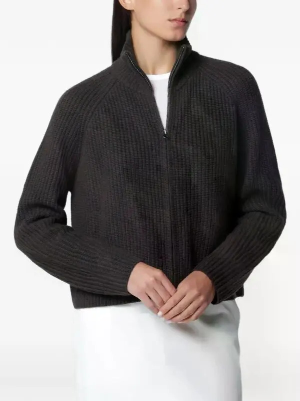 LISA YANG Ribbed-knit Sadie Cardigan - Grey