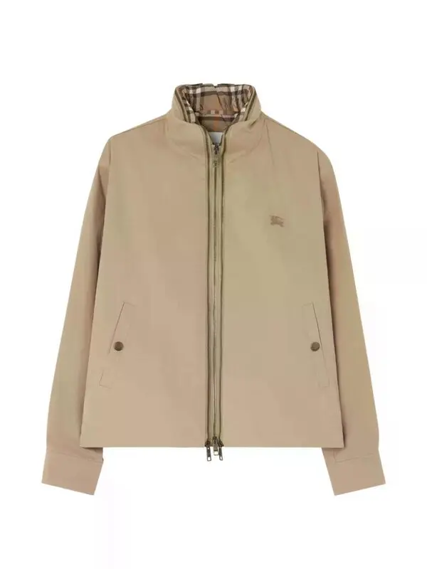 Burberry Cotton Twill Jacket With Detachable House Check Gilet