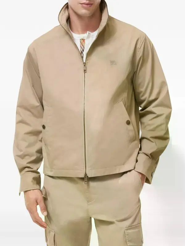 Burberry Cotton Twill Jacket With Detachable House Check Gilet