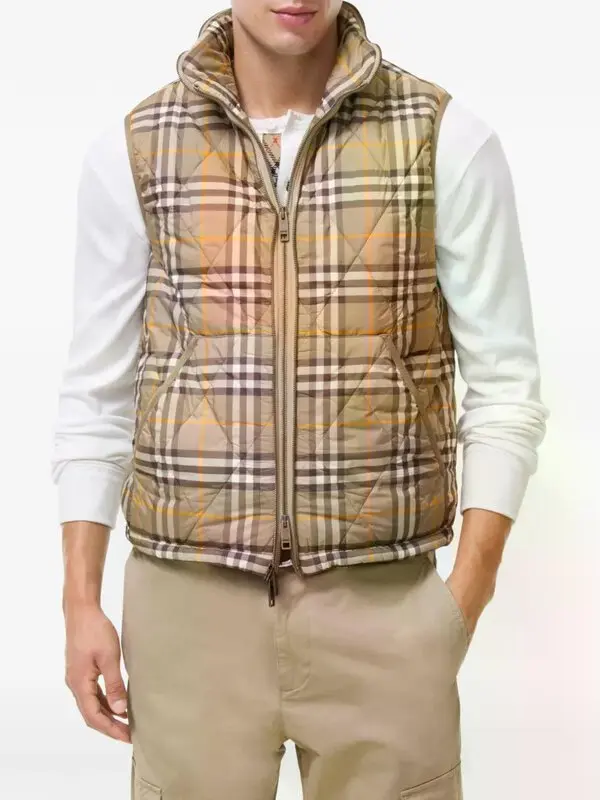 Burberry Cotton Twill Jacket With Detachable House Check Gilet