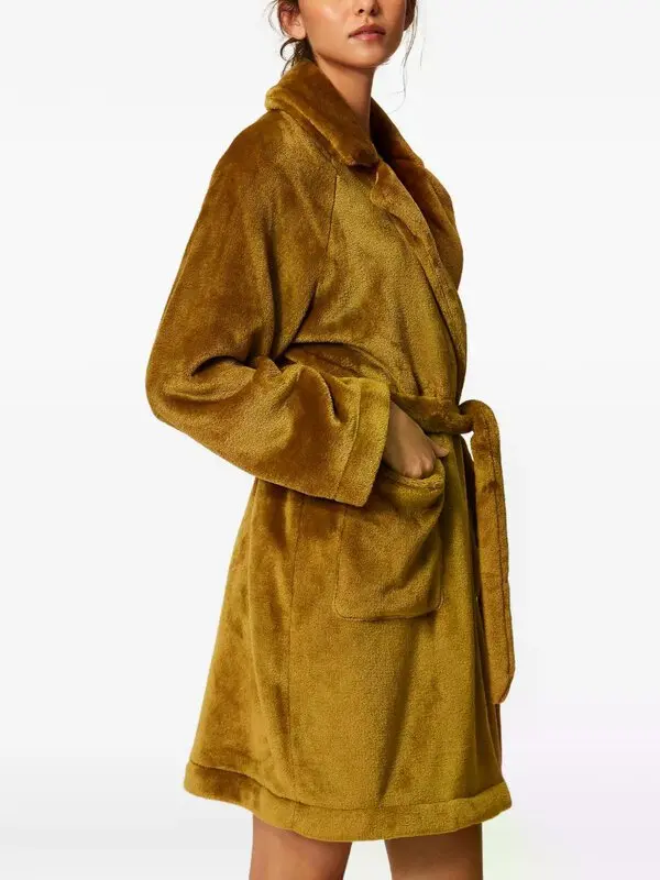 TWINSET Faux Fur Belted Dressing Gown