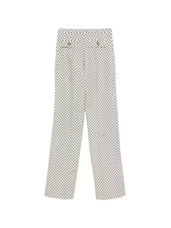 Elisabetta Franchi Monogram Print Trousers