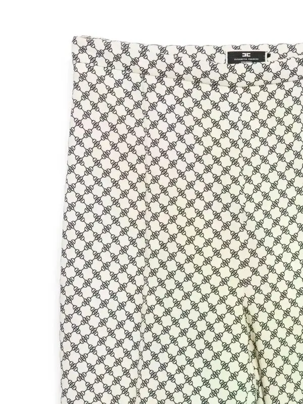Elisabetta Franchi Monogram Print Trousers