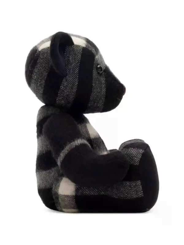 Burberry Check Cashmere Thomas Bear - Black