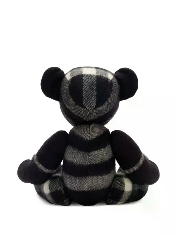 Burberry Check Cashmere Thomas Bear - Black