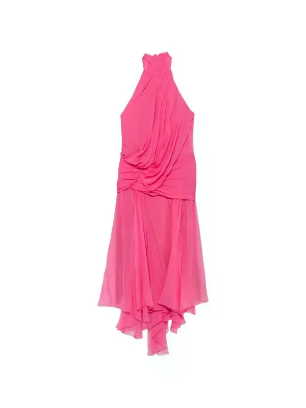 Alberta Ferretti Draped Halterneck Dress