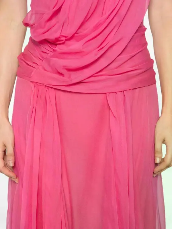 Alberta Ferretti Draped Halterneck Dress