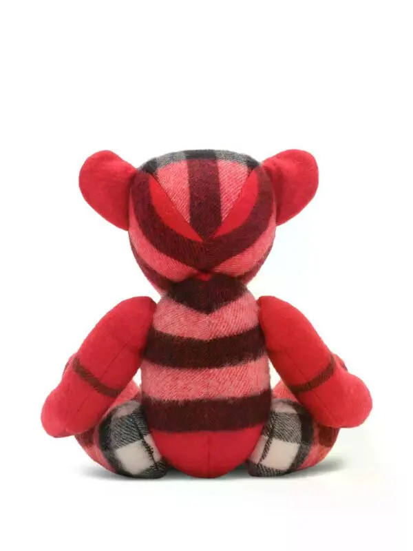 Burberry Check Cashmere Thomas Bear - Red