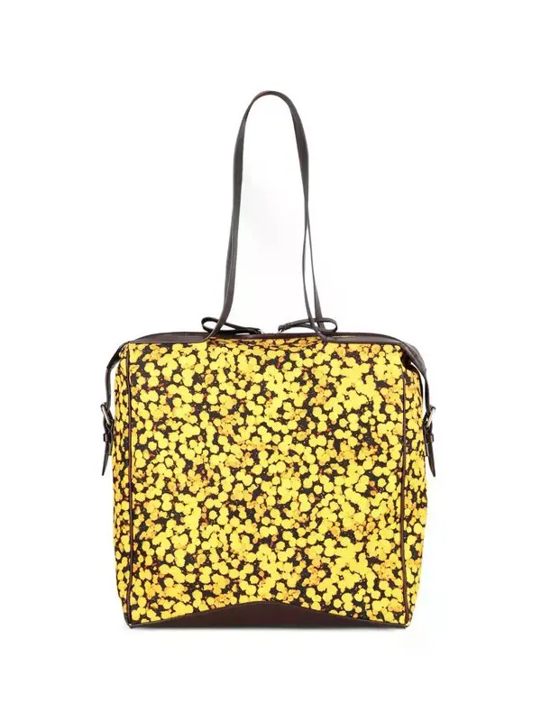 Dries Van Noten Printed Canvas Tote Bag - Yellow