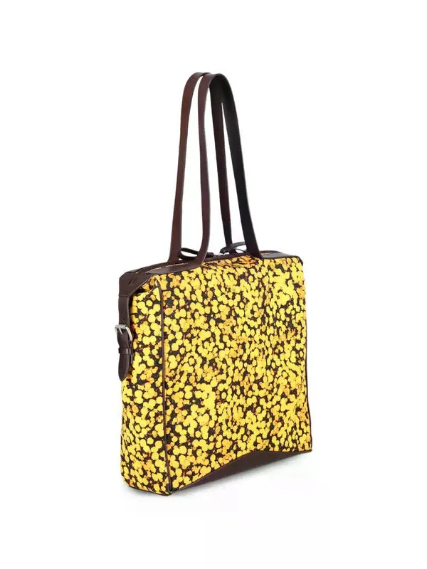 Dries Van Noten Printed Canvas Tote Bag - Yellow