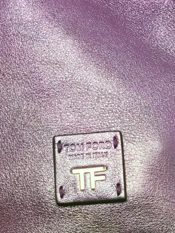 TOM FORD Metallic Leather Drawstring Bucket Bag