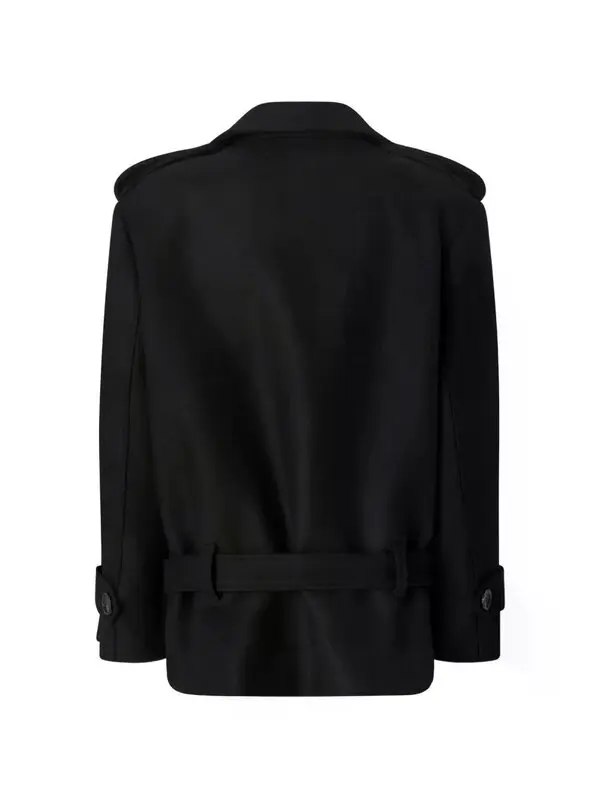 Pinko Belted Epaulette Coat