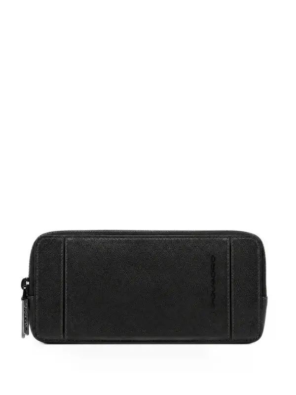 PIQUADRO Logo-embossed Zip-around Clutch Bag