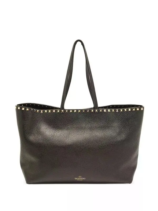 Valentino Garavani Rockstud Leather Tote Bag - Black