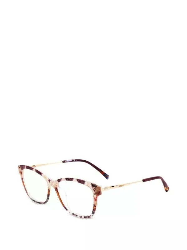 Missoni Geometric Frame Eyeglasses - Gold
