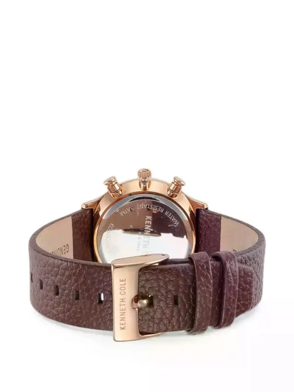 KENNETH COLE Leather-strap 42mm Watch