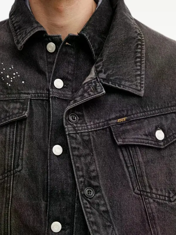 Andersson Bell Crystal-embellished Washed Denim Jacket
