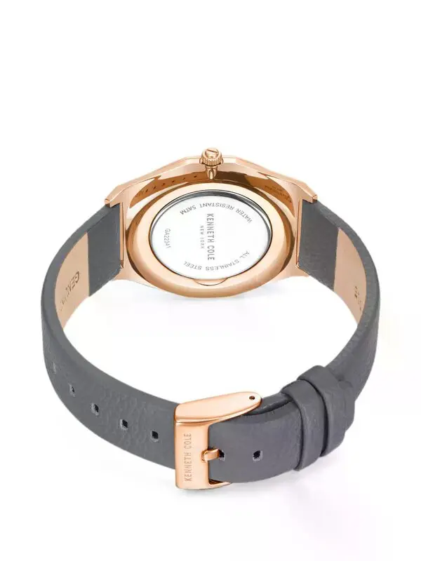 KENNETH COLE Classic Leather-strap 41mm Watch