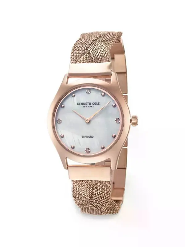 KENNETH COLE Braided-strap 34mm Watch