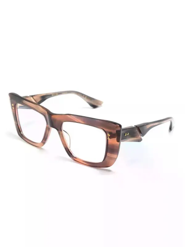 Dita Mahine Square-frame Glasses - Brown