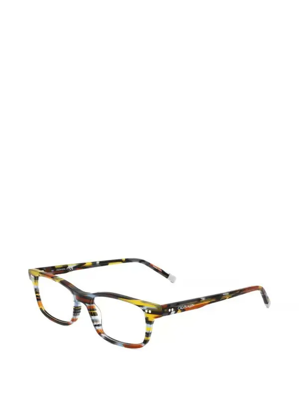 Calvin Klein Rectangle Frame Eyeglasses - Brown