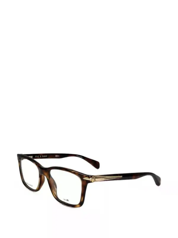 Rag & Bone Tortoiseshell-effect Rectangle-frame Glasses