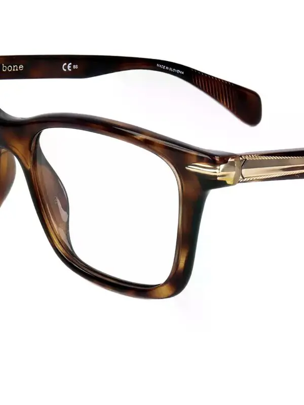 Rag & Bone Tortoiseshell-effect Rectangle Eyeglasses